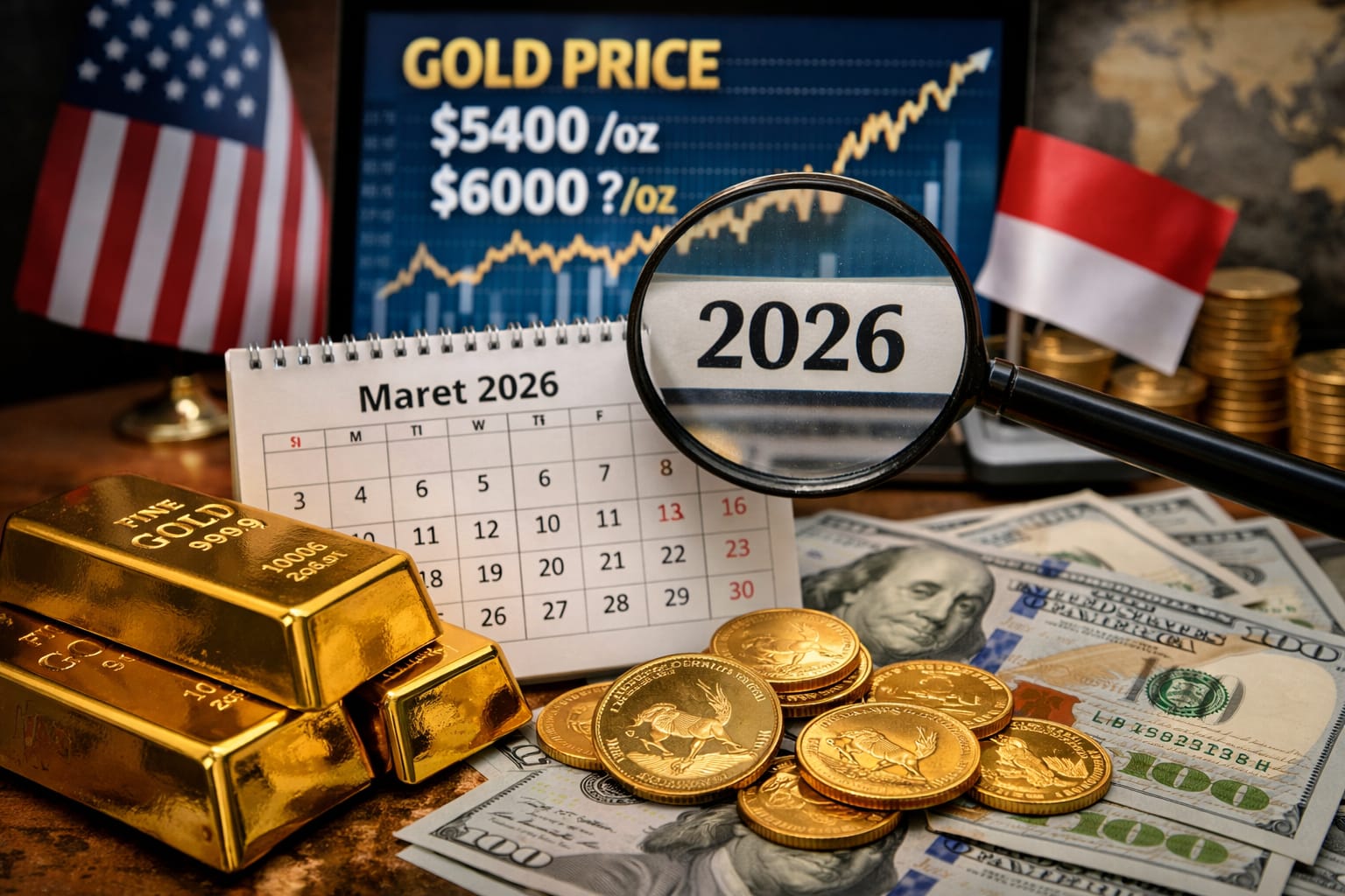 Prediksi Harga Emas Maret 2026: Tren Global, Rupiah, dan Peluang Investasi