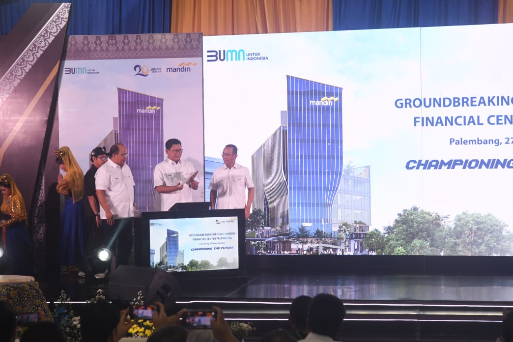 Groundbreaking Gedung Mandiri Financial Center, Ikon Palembang Wujud Komitmen Bank Mandiri ...