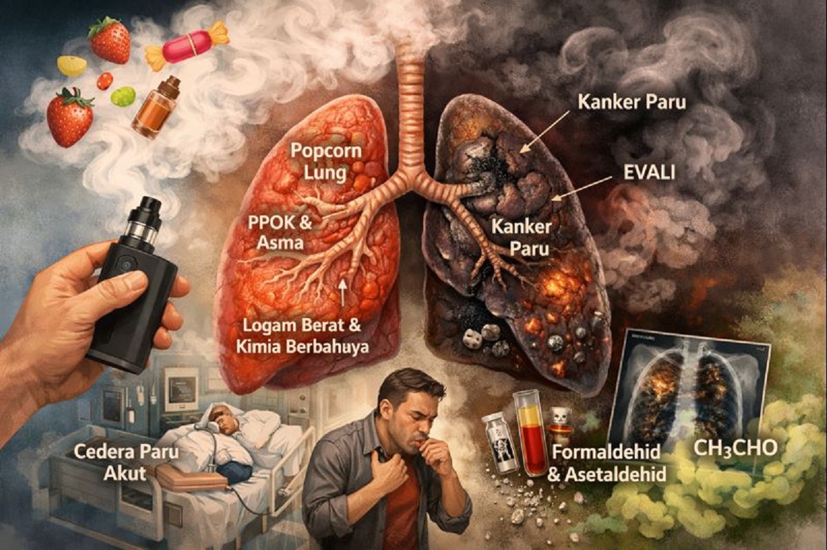 Uap Terasa Ringan, Paru-Paru Menanggung Beban Berat, Bahaya Vape di ...
