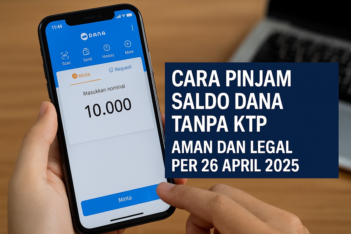Cara Pinjam Saldo DANA Tanpa KTP, Aman dan Legal per 26 April 2025