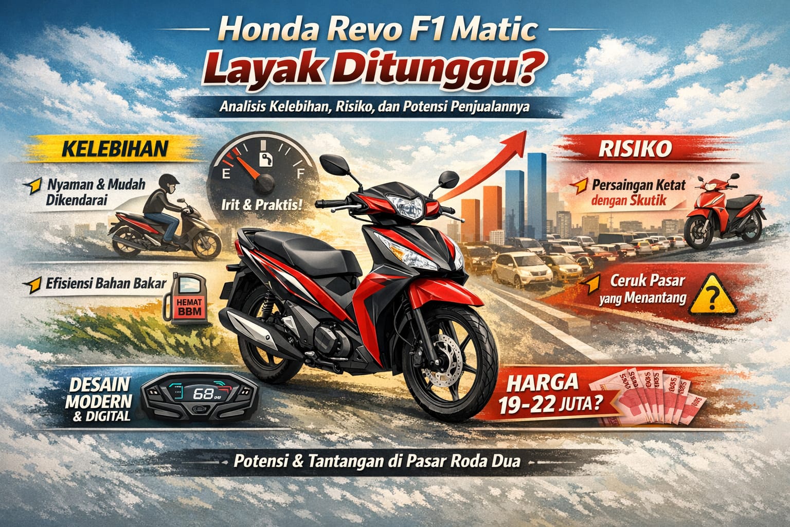 Honda Revo F1 Matic Layak Ditunggu? Analisis Kelebihan, Risiko, dan ...