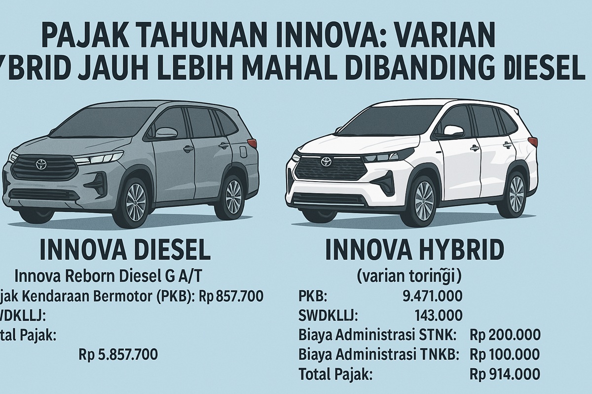 Pajak Tahunan Toyota Kijang Innova: Varian Hybrid Jauh Lebih Mahal ...