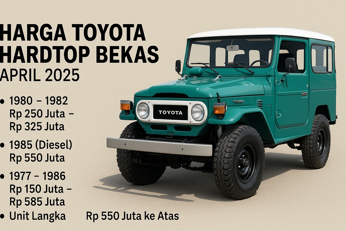 Harga Toyota Hardtop Bekas 2025: Masih Diburu, Ini Daftarnya