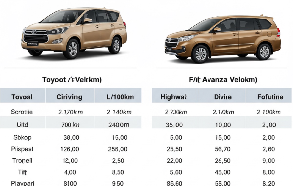 Perbandingan Konsumsi BBM Toyota Kijang Innova vs Toyota Avanza Veloz ...