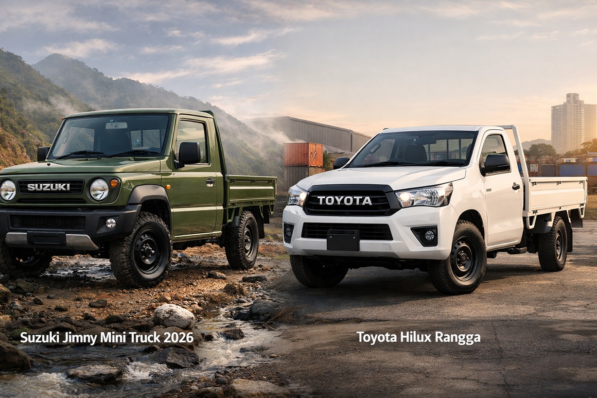 Suzuki Jimny Mini Truck 2026 vs Toyota Hilux Rangga: Perbandingan Dua ...
